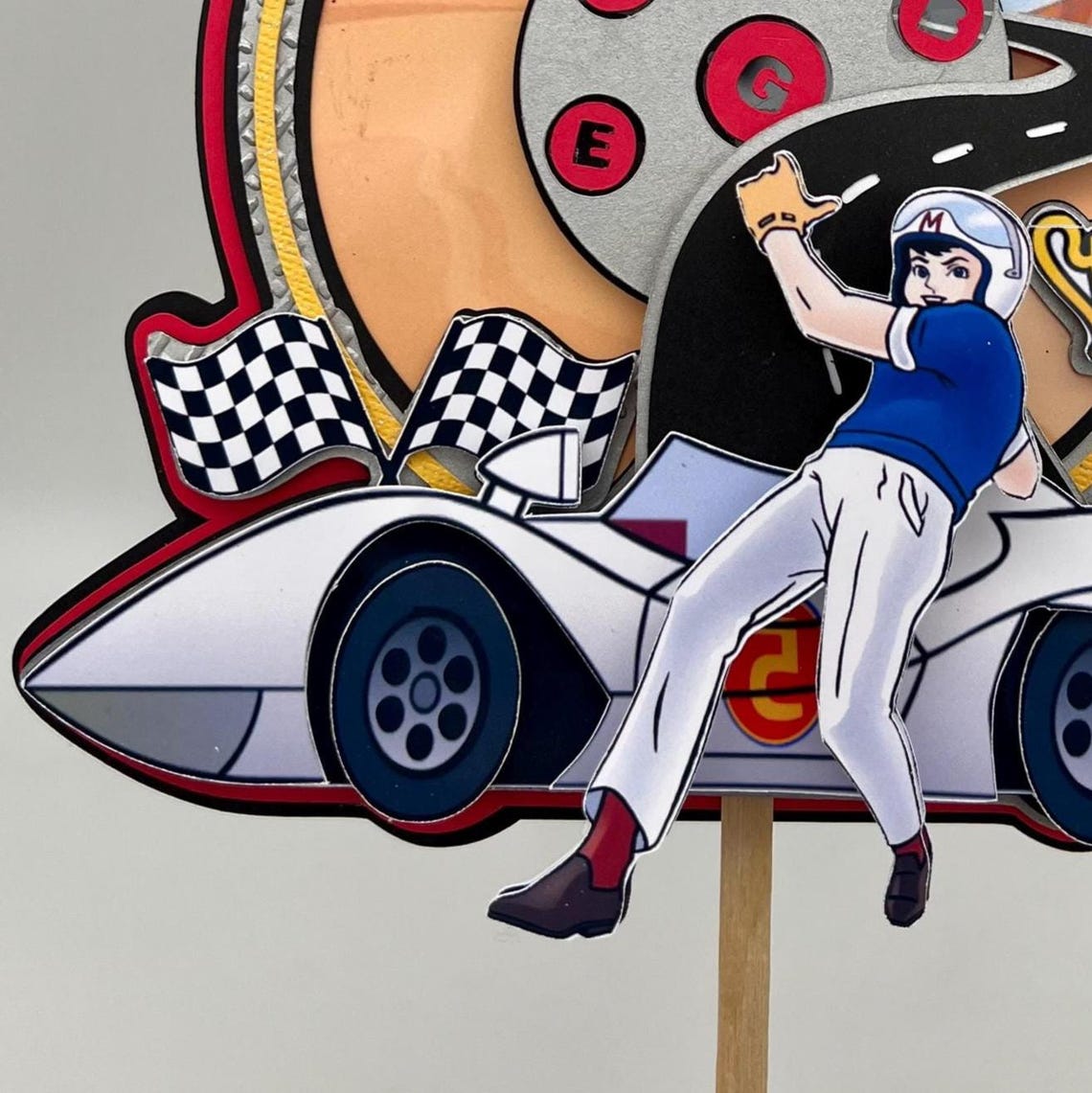 Speed Racer Topper, Cars Topper, Meteoro , Racer Cars, - Etsy