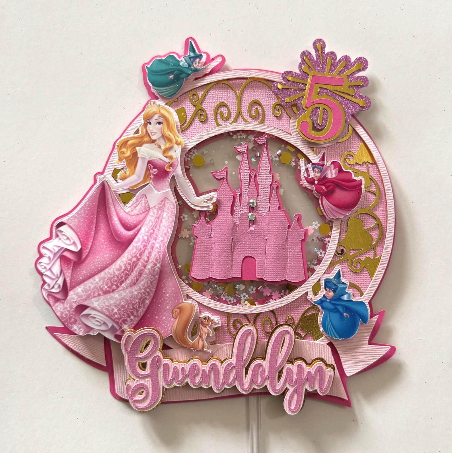 Personalized Princess Aurora Cake Topper: Sleeping Beauty , Mini ...