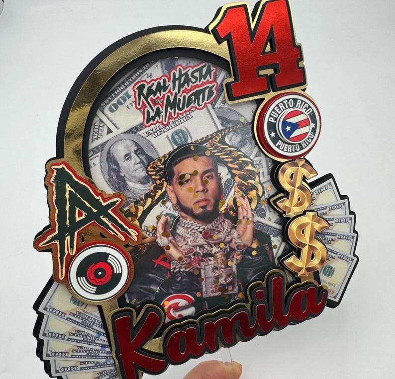 Anuel Topper , Anuel Party Topper, Anuel Cake Topper - Etsy