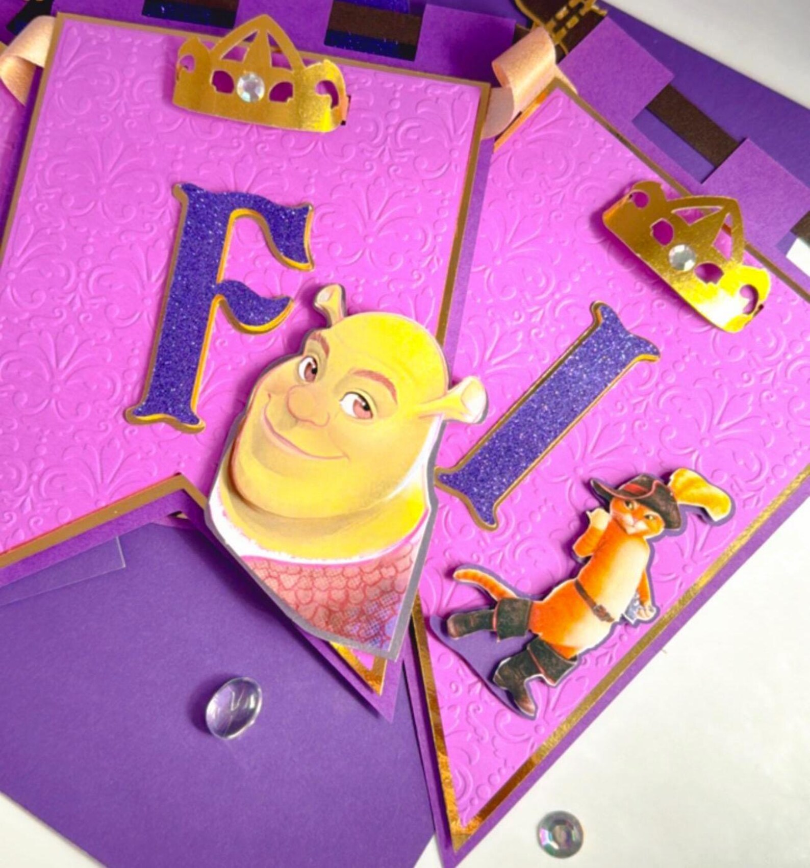 Shrek Birthday Banner: Customizable Shrek and Fiona Party Decorations ...