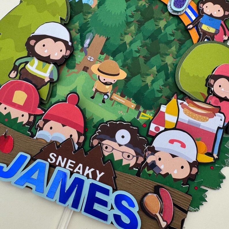 Customizable Sneaky Sasquatch Cake Topper: Bigfoot Party Decoration. - Etsy