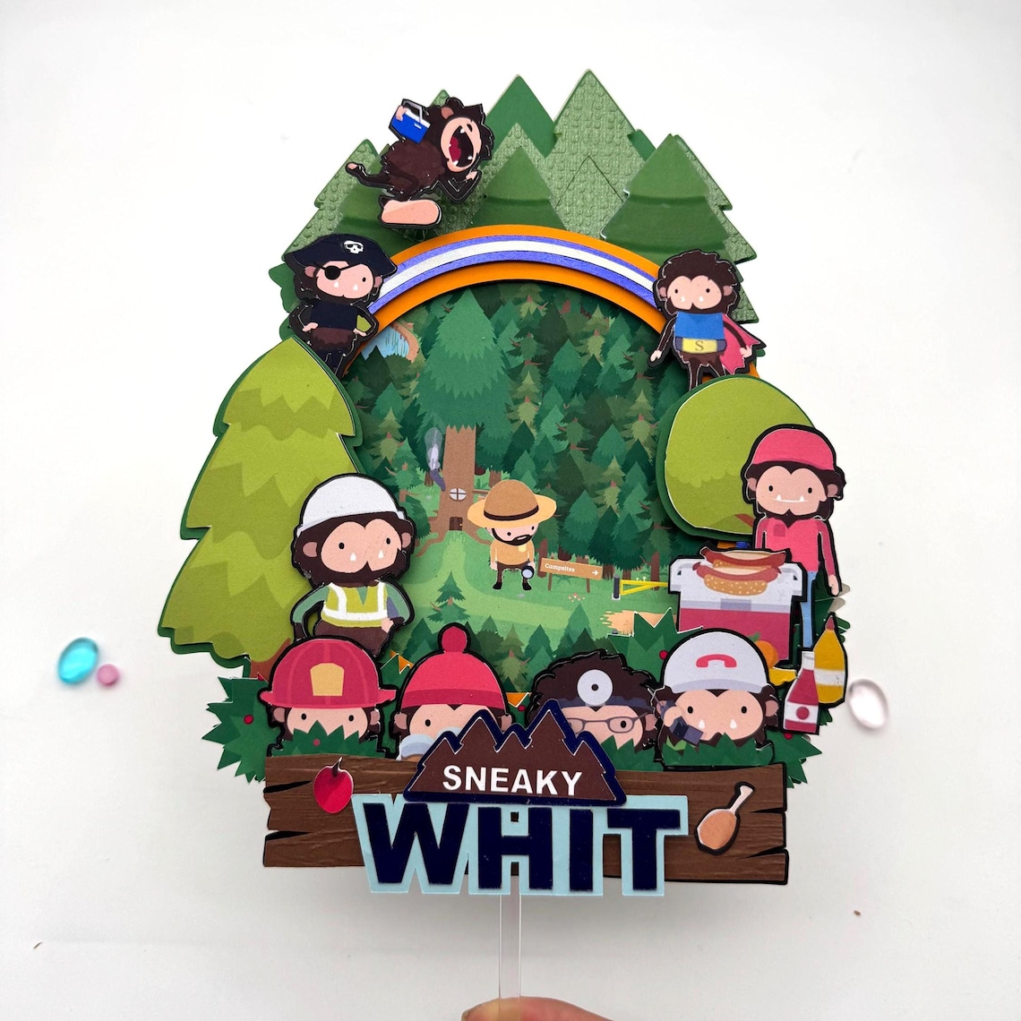 Customizable Sneaky Sasquatch Cake Topper: Bigfoot Party Decoration. - Etsy