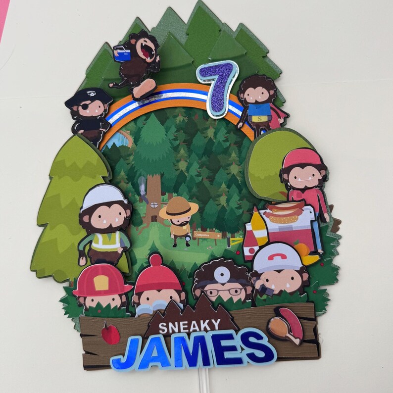 Customizable Sneaky Sasquatch Cake Topper: Bigfoot Party Decoration. - Etsy