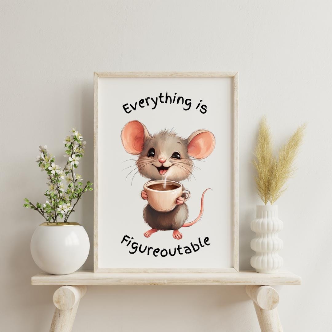 Everything is Figureoutable Print, Positive Affirmations Poster, Kids ...
