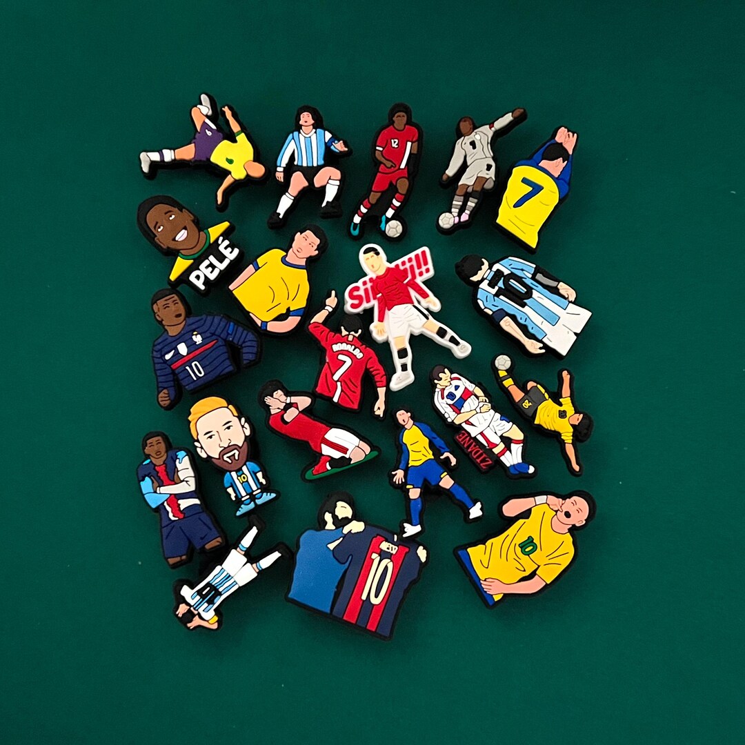 Soccer Players Clogs Charms - Futbol Sports Shoe Charms - Gifts for ...