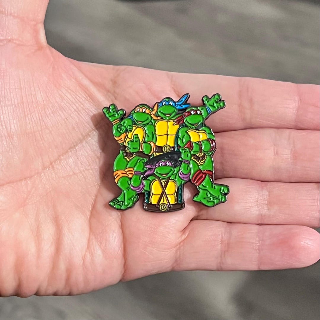 Mutant Ninja Turtles Enamel Pin Funny TMNT TV Show Movie Brothers Metal ...