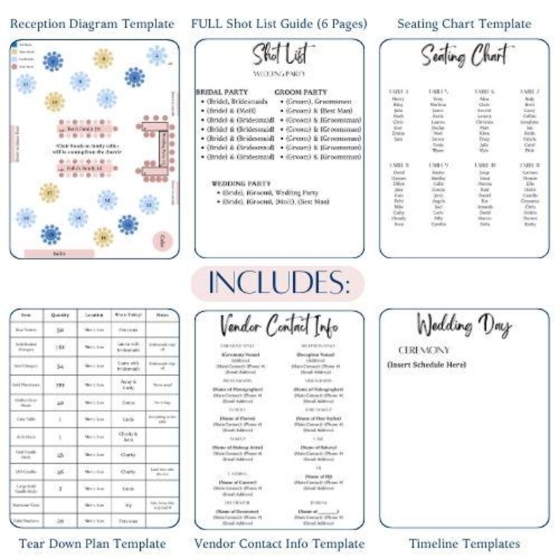 Ultimate Wedding Day Binder Template - Etsy