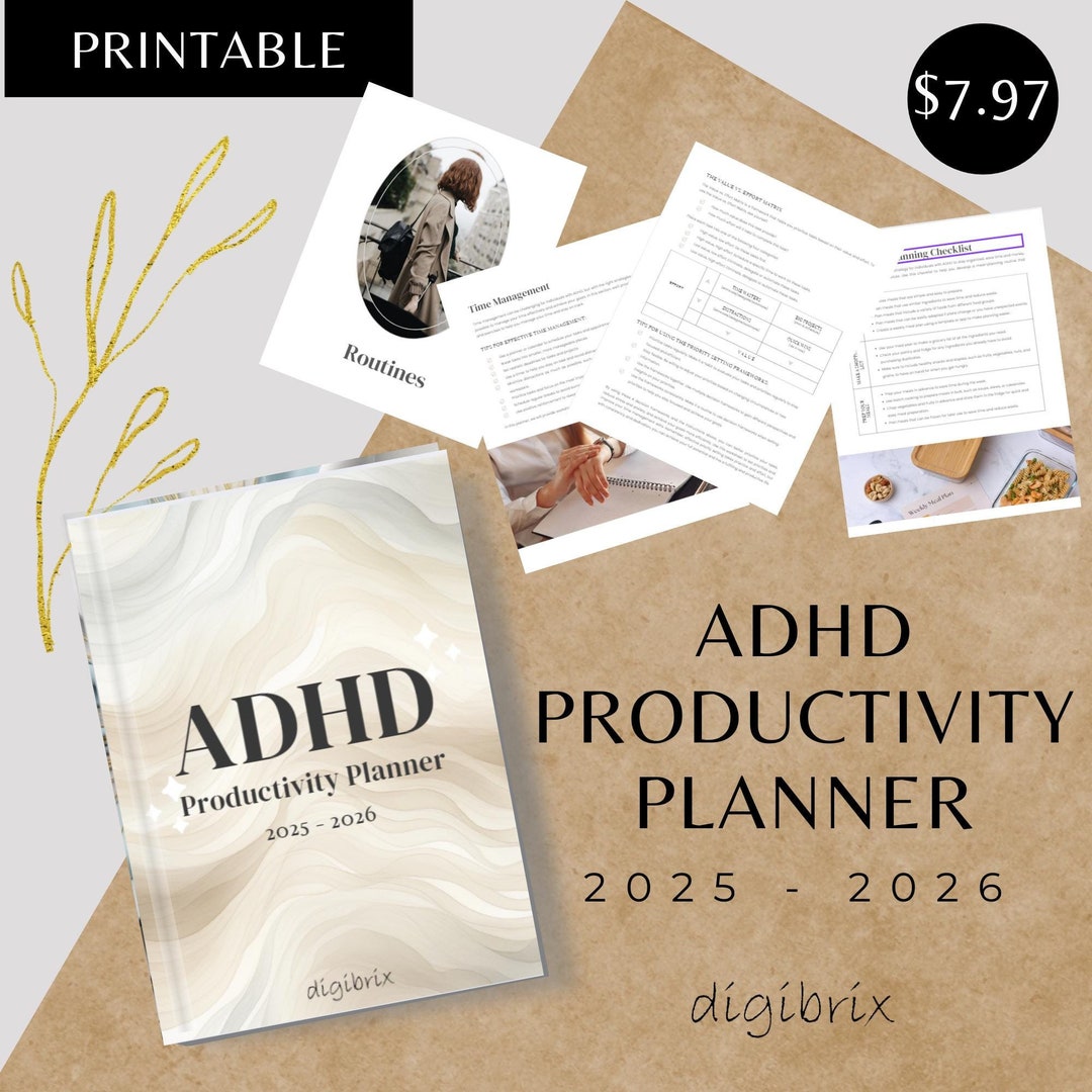ADHD Productivity Planner - Etsy