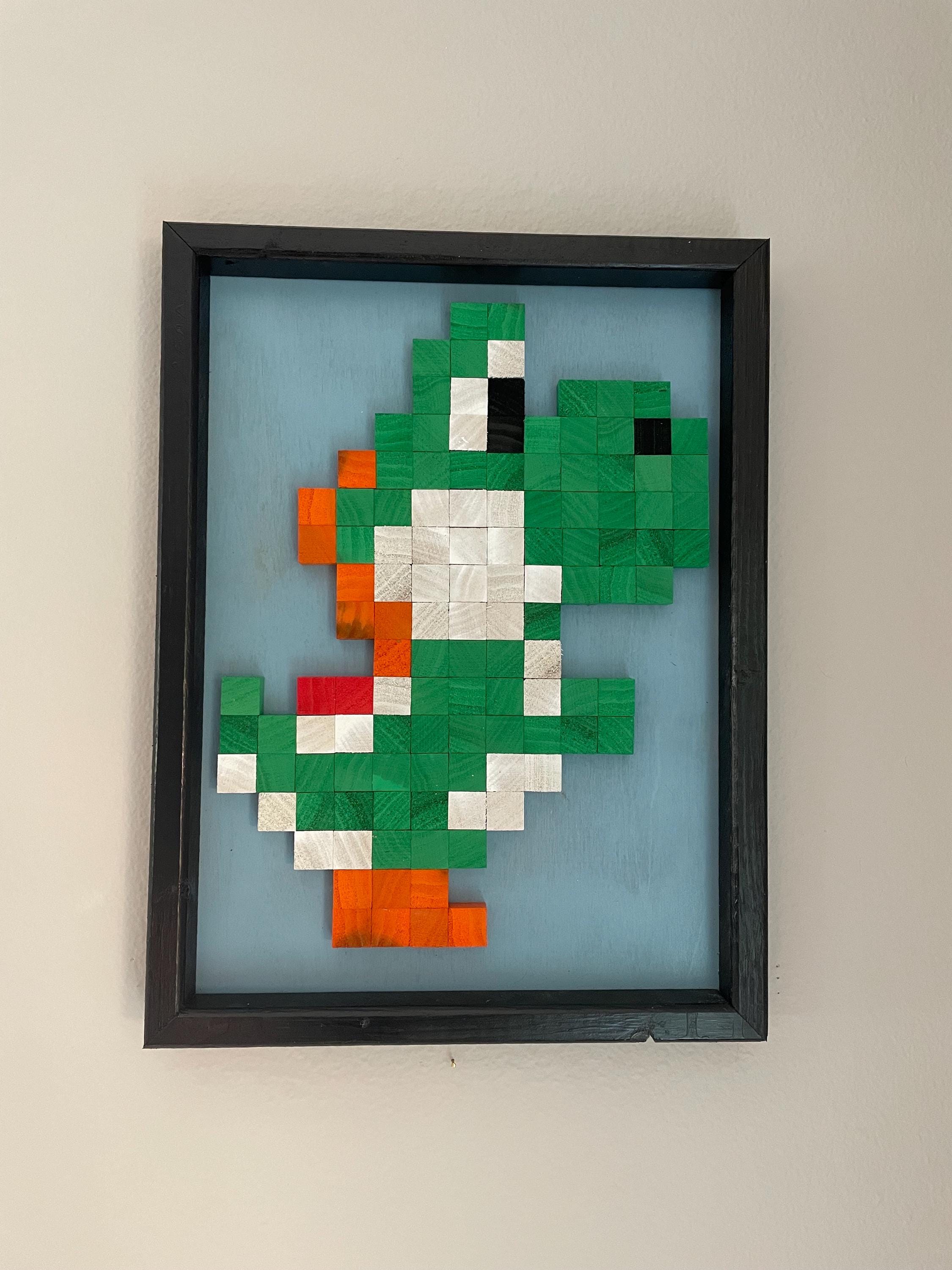 Framed Yoshi Pixel Art - Etsy
