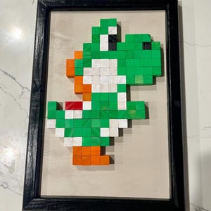 Framed Yoshi Pixel Art - Etsy