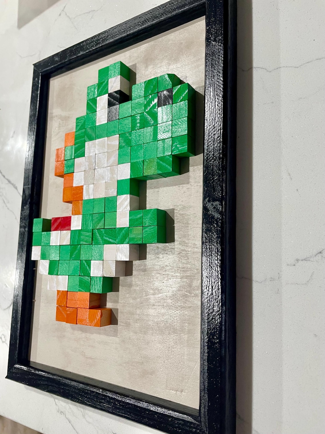 Framed Yoshi Pixel Art - Etsy