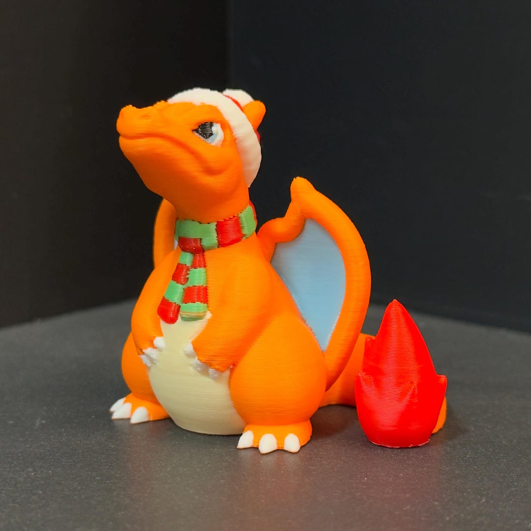 Holiday Charizard Figurine Pokémon-inspired Christmas Decor & Gift - Etsy