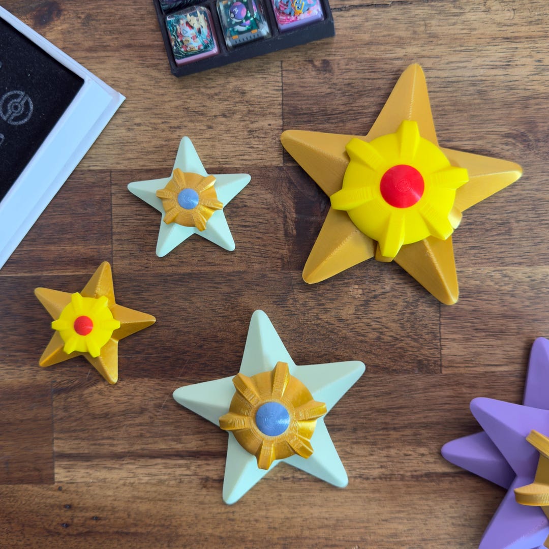 Shiny & Classic Staryu Fidget Spinner | Pokémon-inspired Stress Relief ...