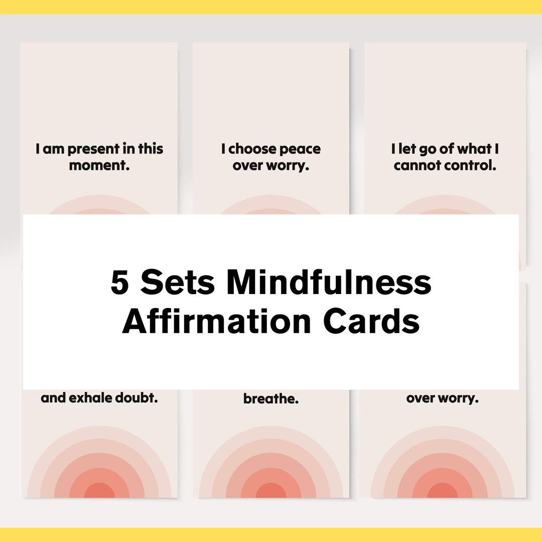 Mindfulness Affirmation Cards - Printable Positive Quotes for Self-care ...