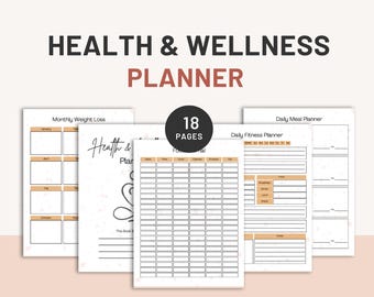 20-page Health and Wellness Planner | Healthy Lifestyle Printable ...