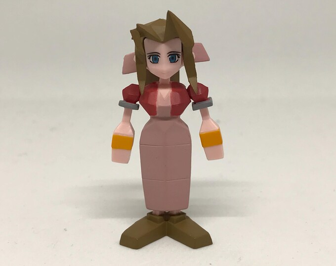 FINAL FANTASY VII (7) ~polygon Mini Figure~ "aerith" Original Square ...