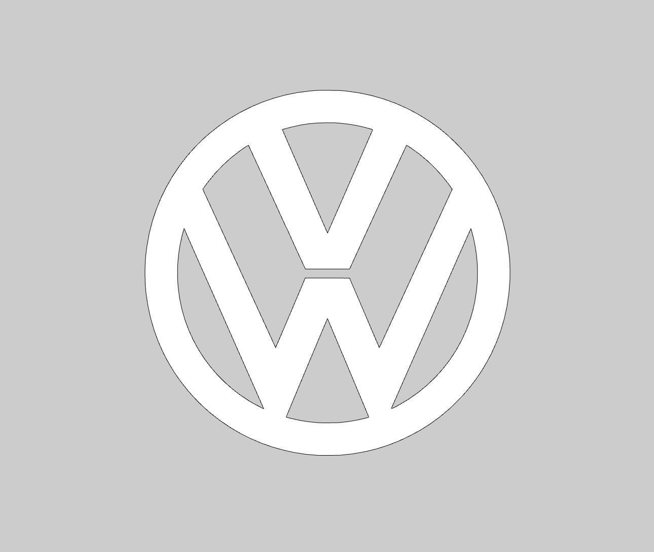 Volkswagen Decal, Volkswagen Logo , Volkswagen , Vinyl Die Cut, Laptop ...