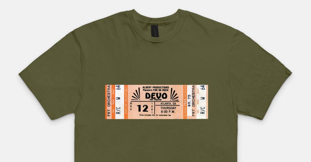 1981 DEVO Concert Stub T-shirt - Etsy