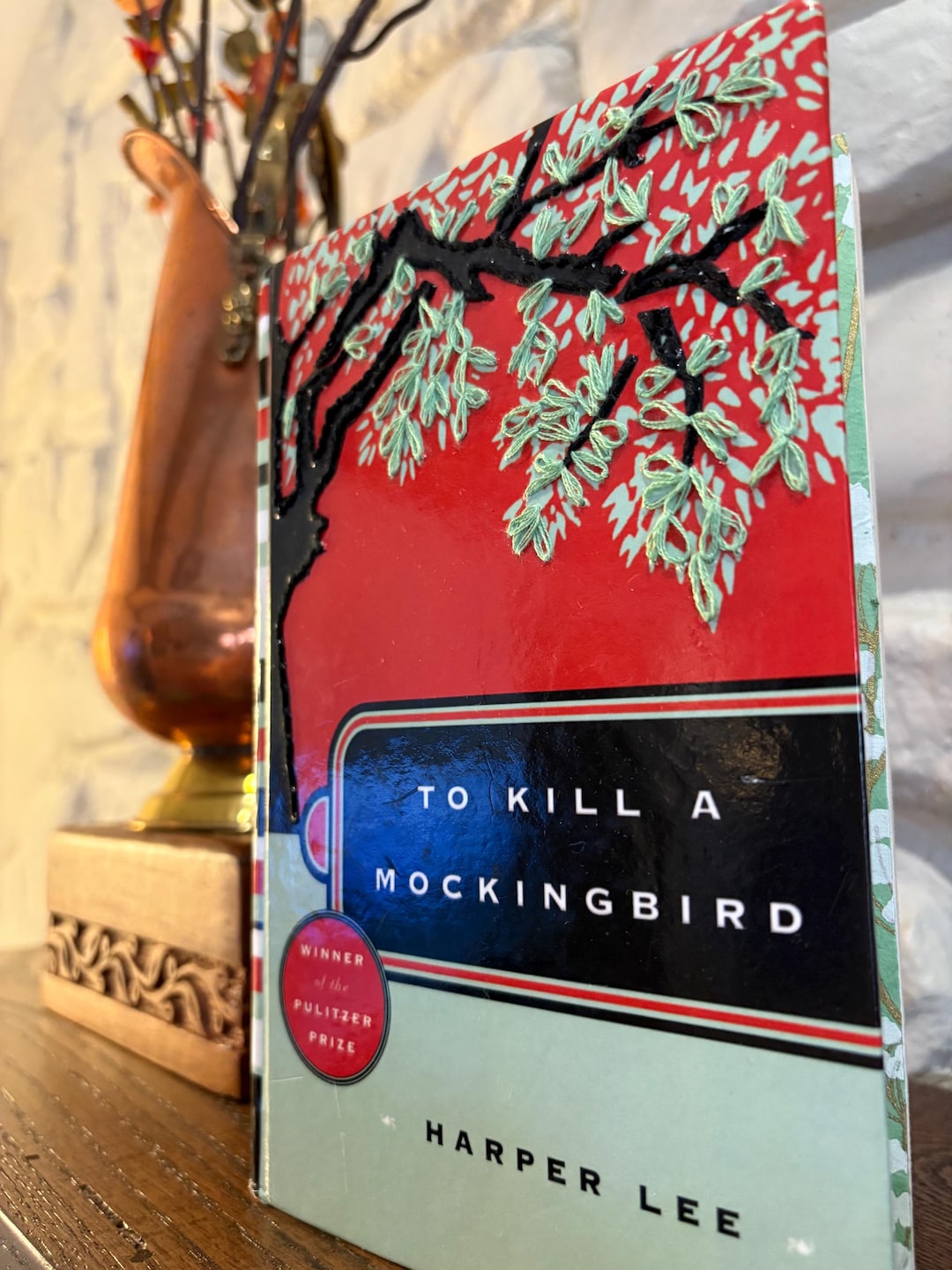 Book Embroidery, to Kill A Mockingbird Book, 3D Fiber Art, Embroidered ...