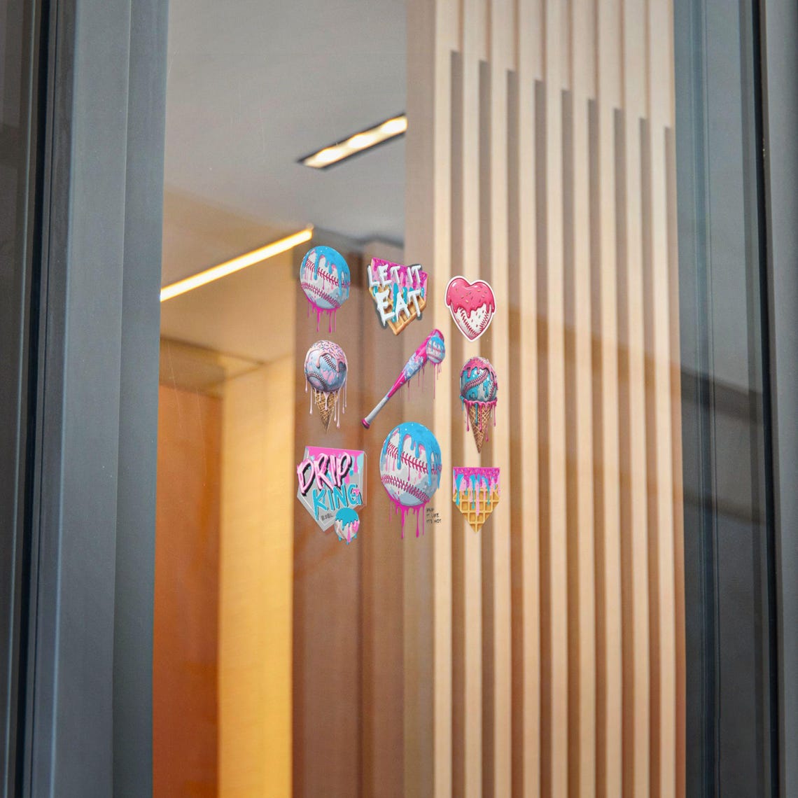 Drippy Baseball Sticker Set - Baseball Sticker Set, Water Bottle Decals ...