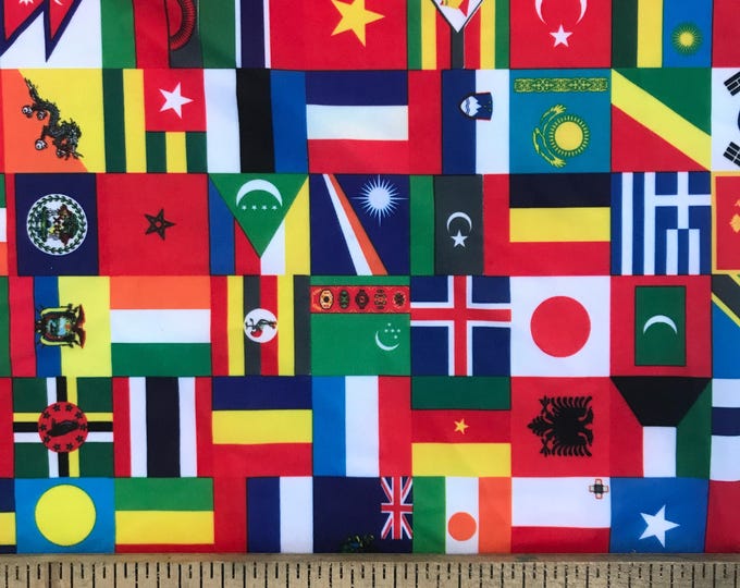 Flags Fabric Modern Flags of the World by Aftermyart Modern World Flags ...