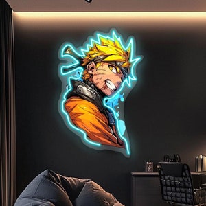 Anime Plexiglass Neon Sign – Custom Anime Neon Light | Otaku Wall Art ...