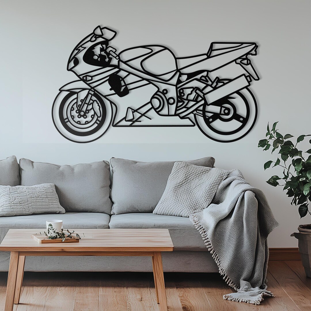 Motorcycle Wall Art Metal Sign – Cool Biker Decor for Garage or Man ...