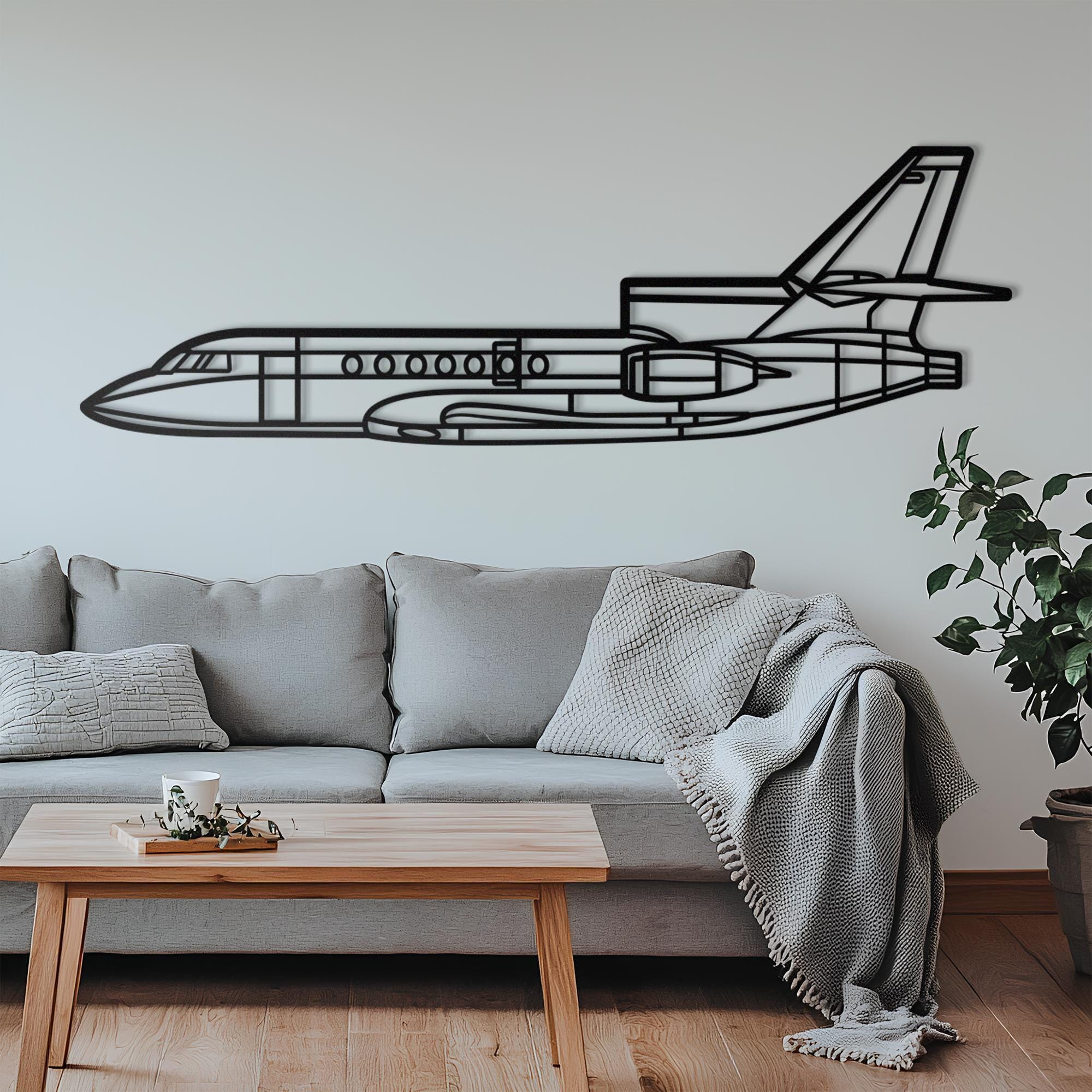 Falcon 50 Metal Aircraft Wall Art, Airplane Wall Art, Aviation Decor ...