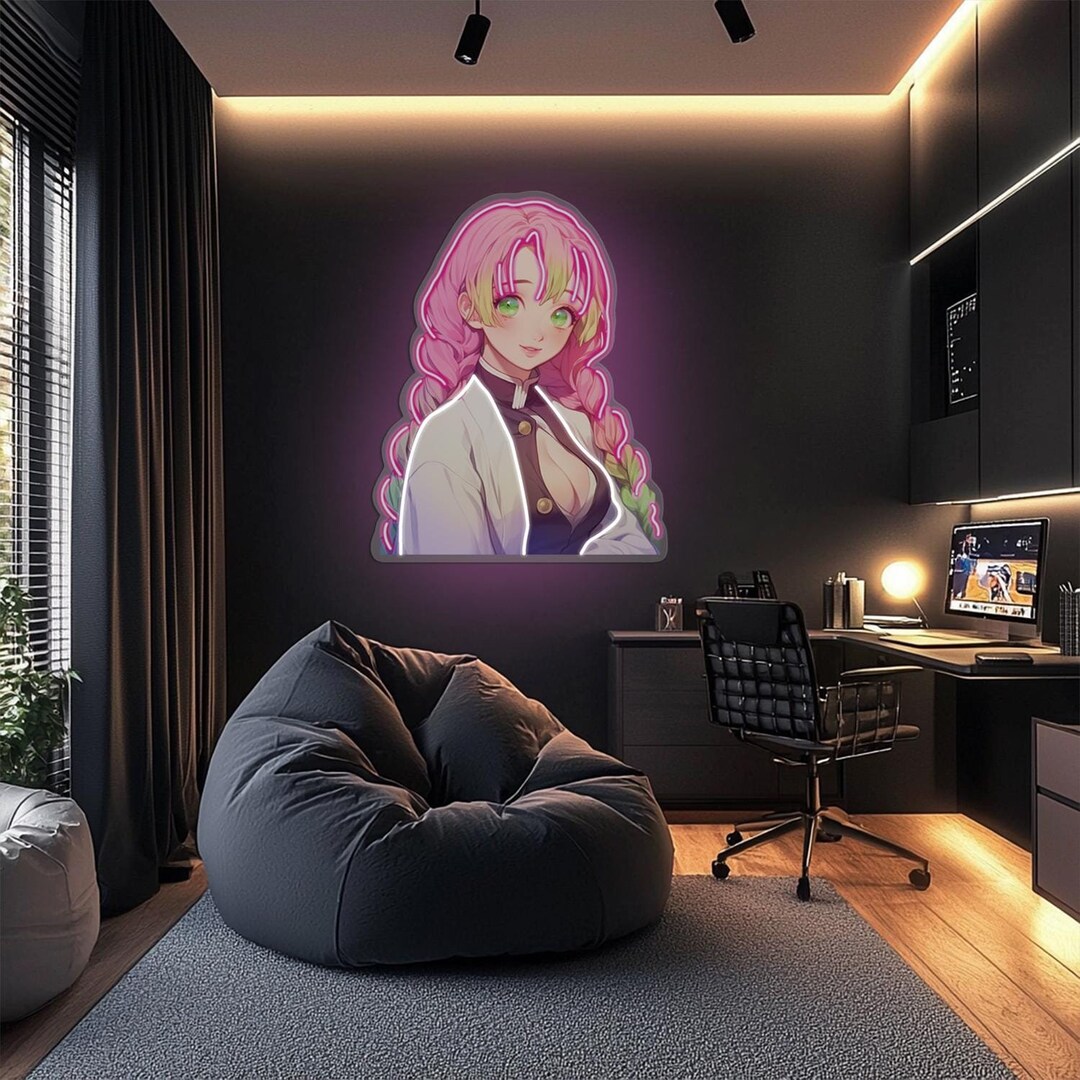 Anime Plexiglass Neon Sign – Custom Anime Neon Light | Otaku Wall Art ...