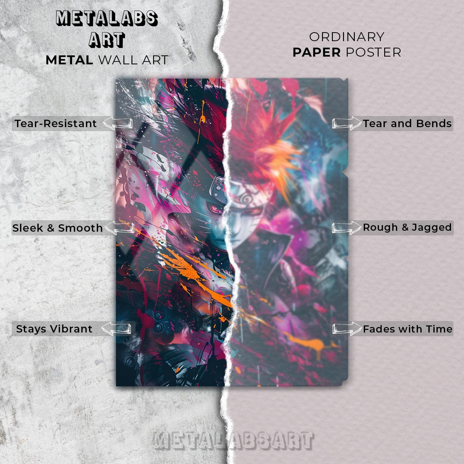 Anime Metal Wall Art, Anime Wall Art, Anime Poster, Anime Art, Metal ...