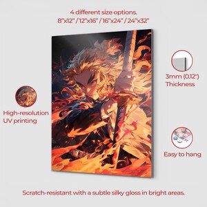 Anime Metal Wall Art – Modern Anime Poster for Otaku | UV Printed Metal ...