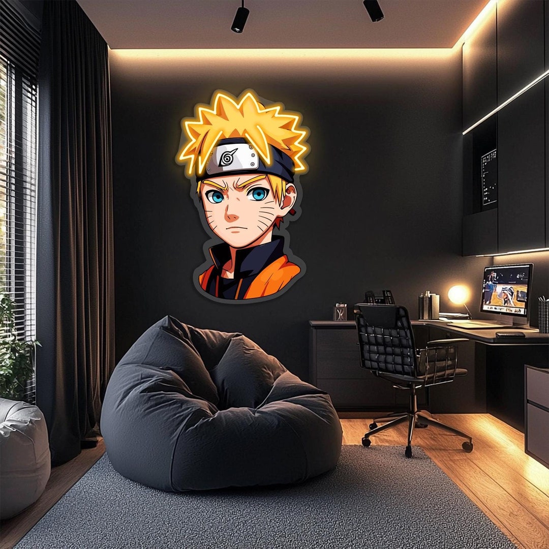 Anime Plexiglass Neon Sign – Custom Anime Neon Light | Otaku Wall Art ...