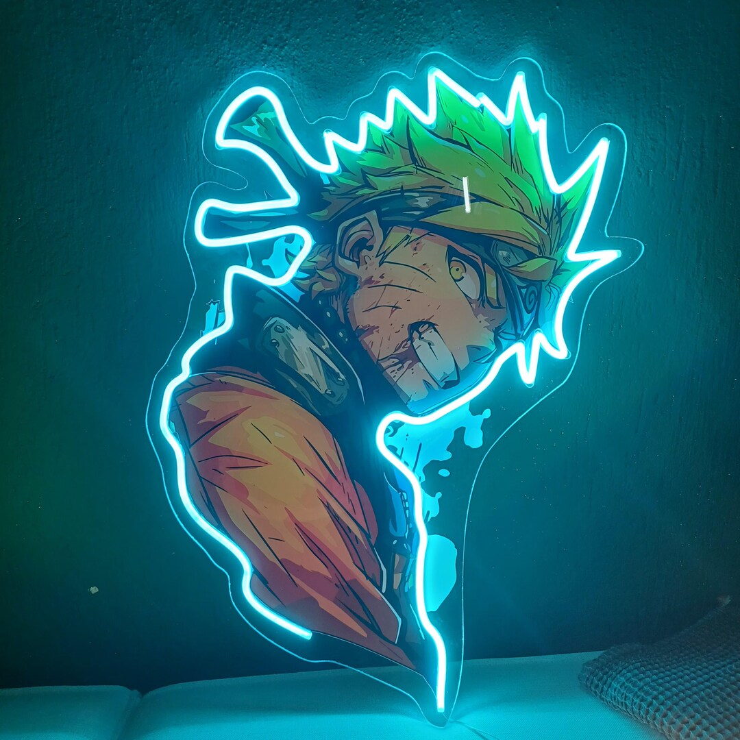 Anime Plexiglass Neon Sign – Custom Anime Neon Light | Otaku Wall Art ...