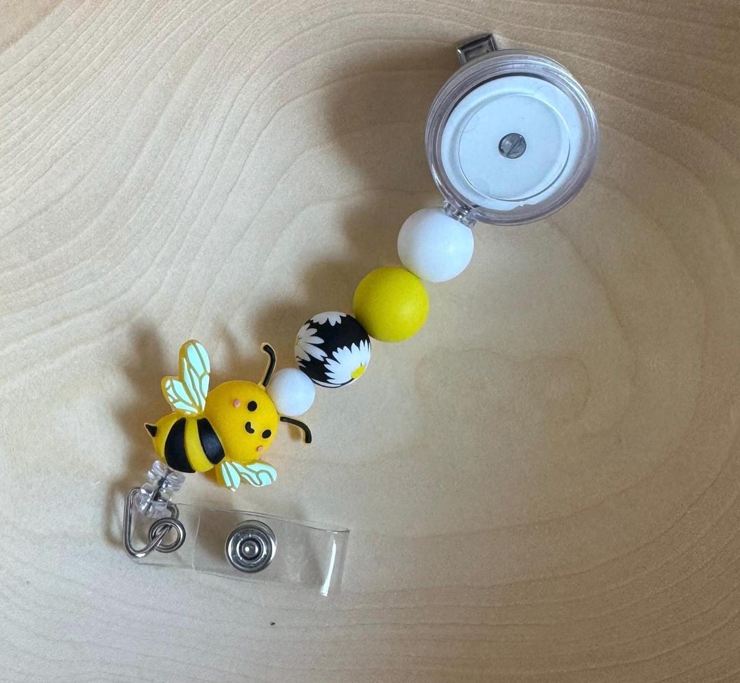 Silicone Beaded “honey Bee” Badge Reel or Lanyard - Etsy