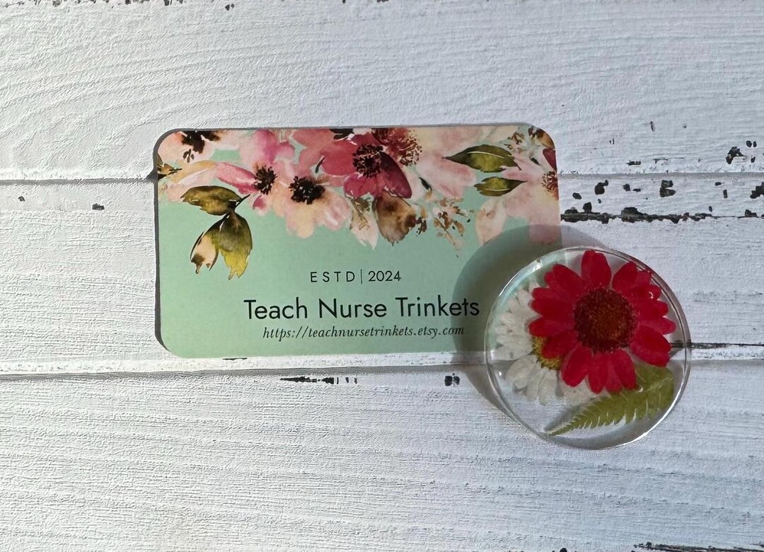 Floral Interchangeable Velcro Bade Reel Toppers **only** - Etsy