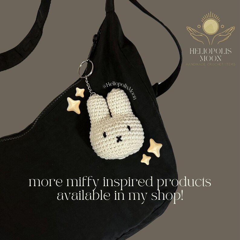Handmade Crochet Miffy Plush Keychain - Etsy