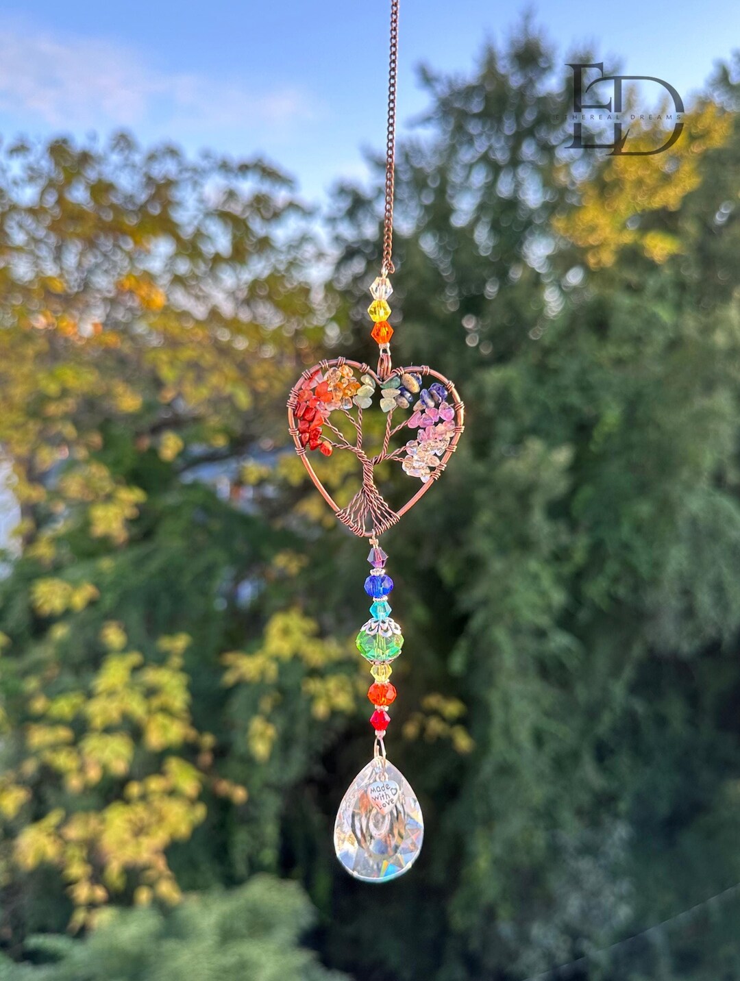 Tree of Life Suncatcher, Rainbow Suncatcher, Rainbow Maker, Heart ...