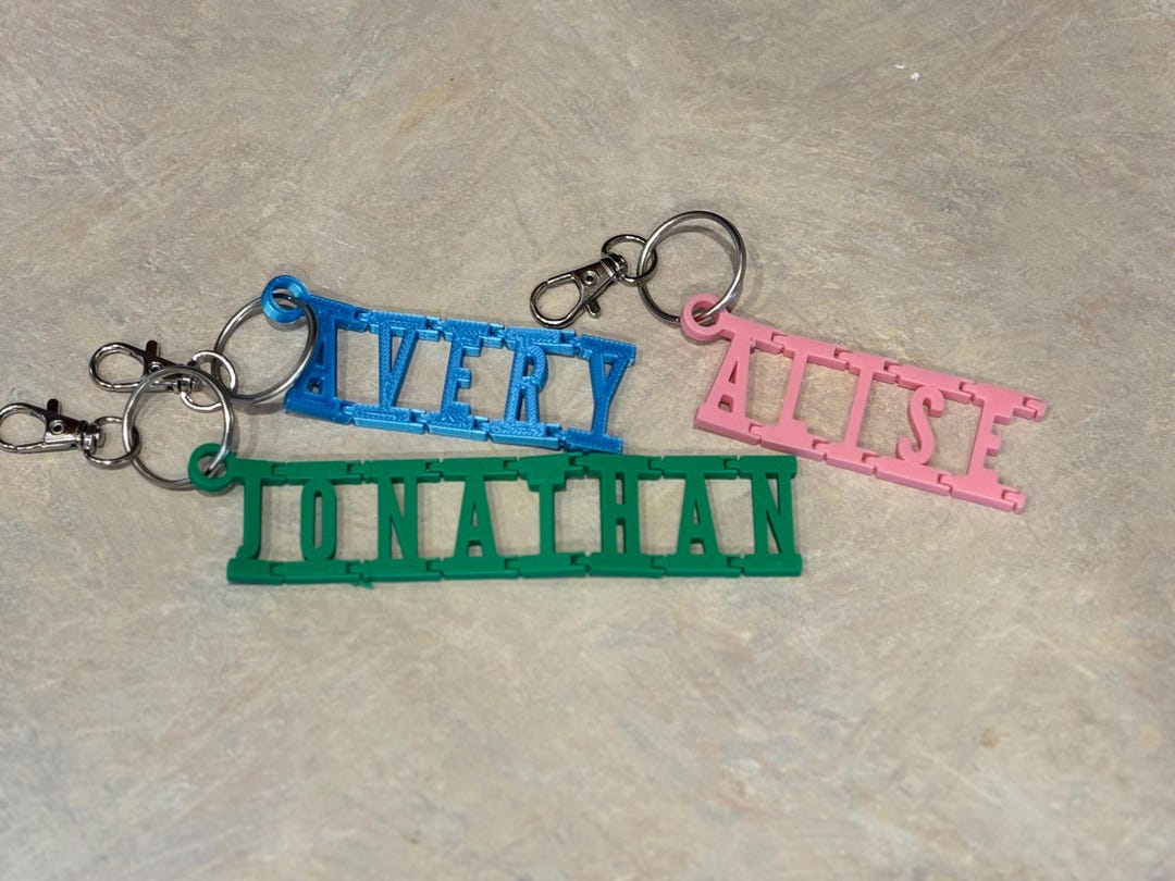 Flexi Name Keychain - Etsy