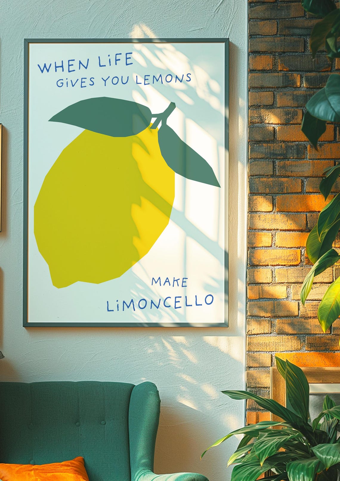 When Life Gives You Lemon Limoncello Poster Lemon Painting Aesthetic ...