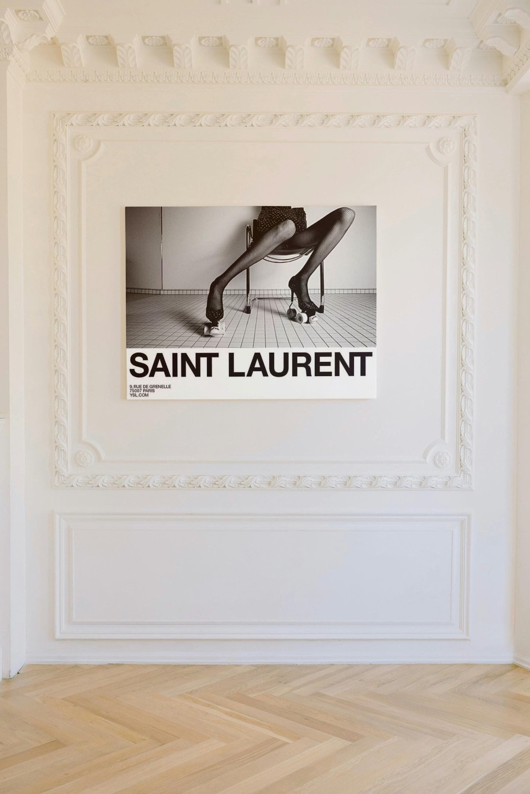 Saint Laurent Black & White Fashion Poster Minimalist Glam Wall Art ...