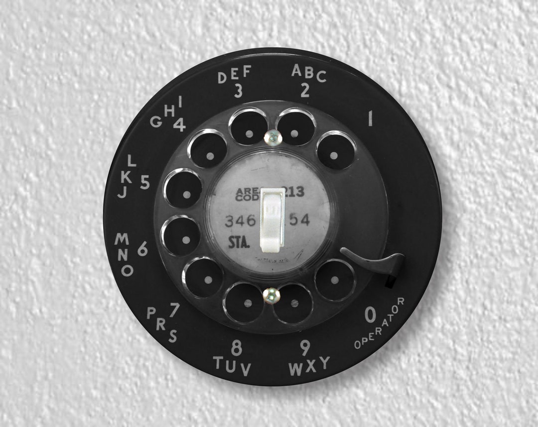 Vintage Black Telephone Dial Precision Laser Cut Toggle and Decora ...