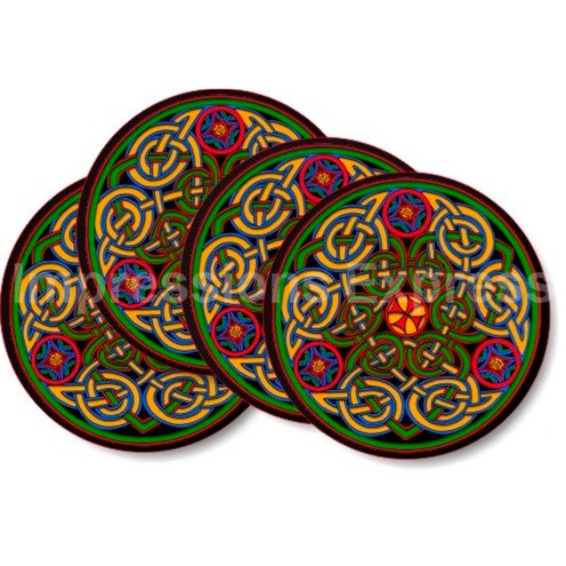 Celtic Knot Round Coasters Set of 4 - Etsy Sweden