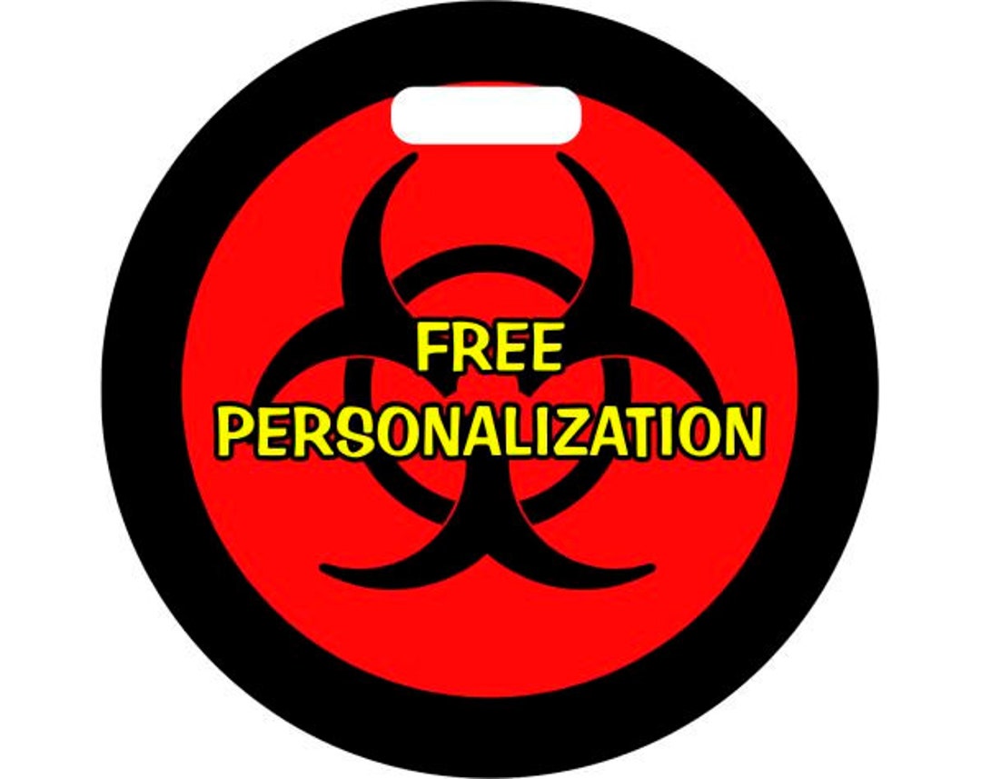 Biohazard Sign Personalized Luggage Bag Tag - Etsy