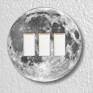 Moon From Space Precision Laser Cut Toggle and Decora Rocker Round ...