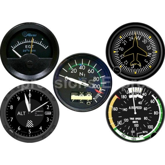 Altimeter Thrust Altitude Direction EGT Aviation Coaster Set - Etsy