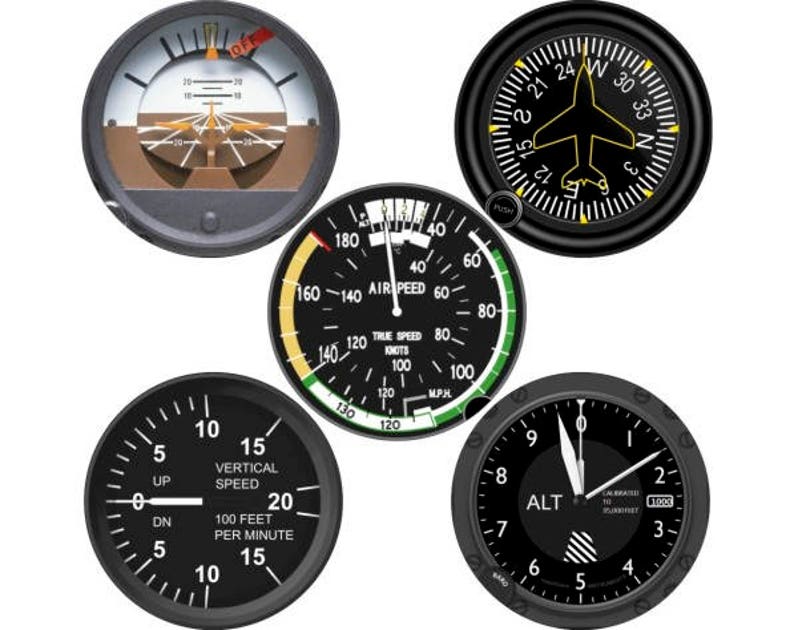 Altimeter Airspeed Direction Vertical Speed Indicator Aviation | Etsy