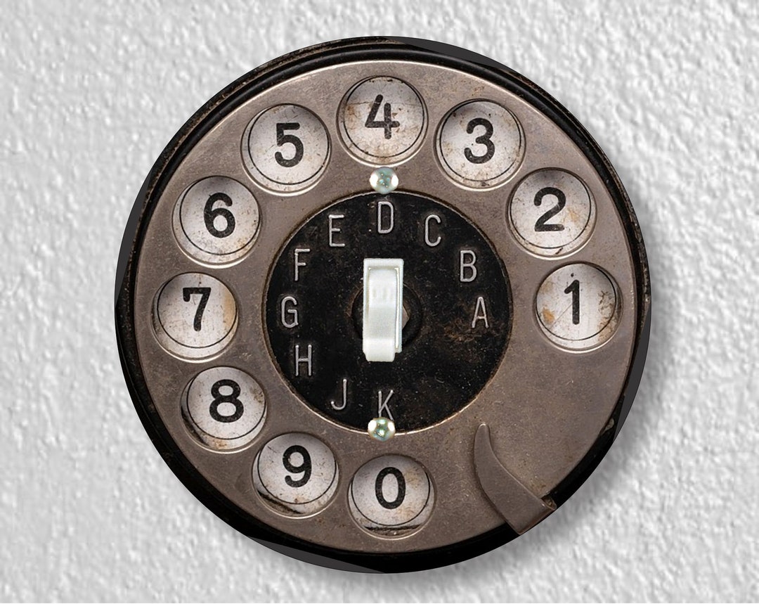 Vintage Retro Black Telephone Dial Precision Laser Cut Toggle and ...