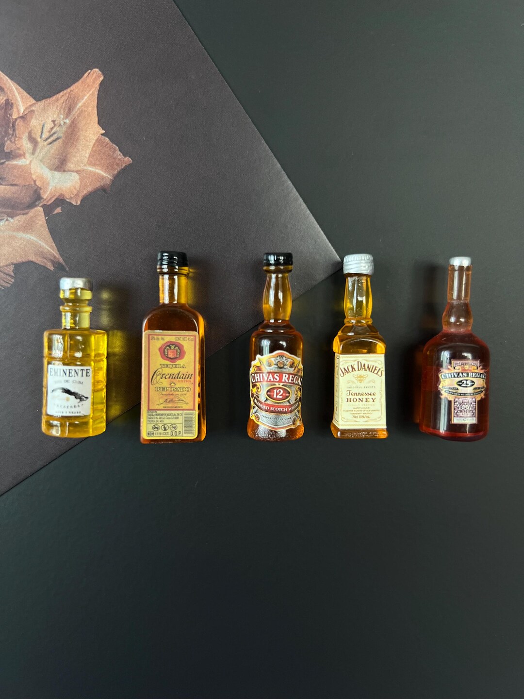 Miniature Liquor Bottle Magnets | Set of 2, 4, or 6 Fridge Magnets ...