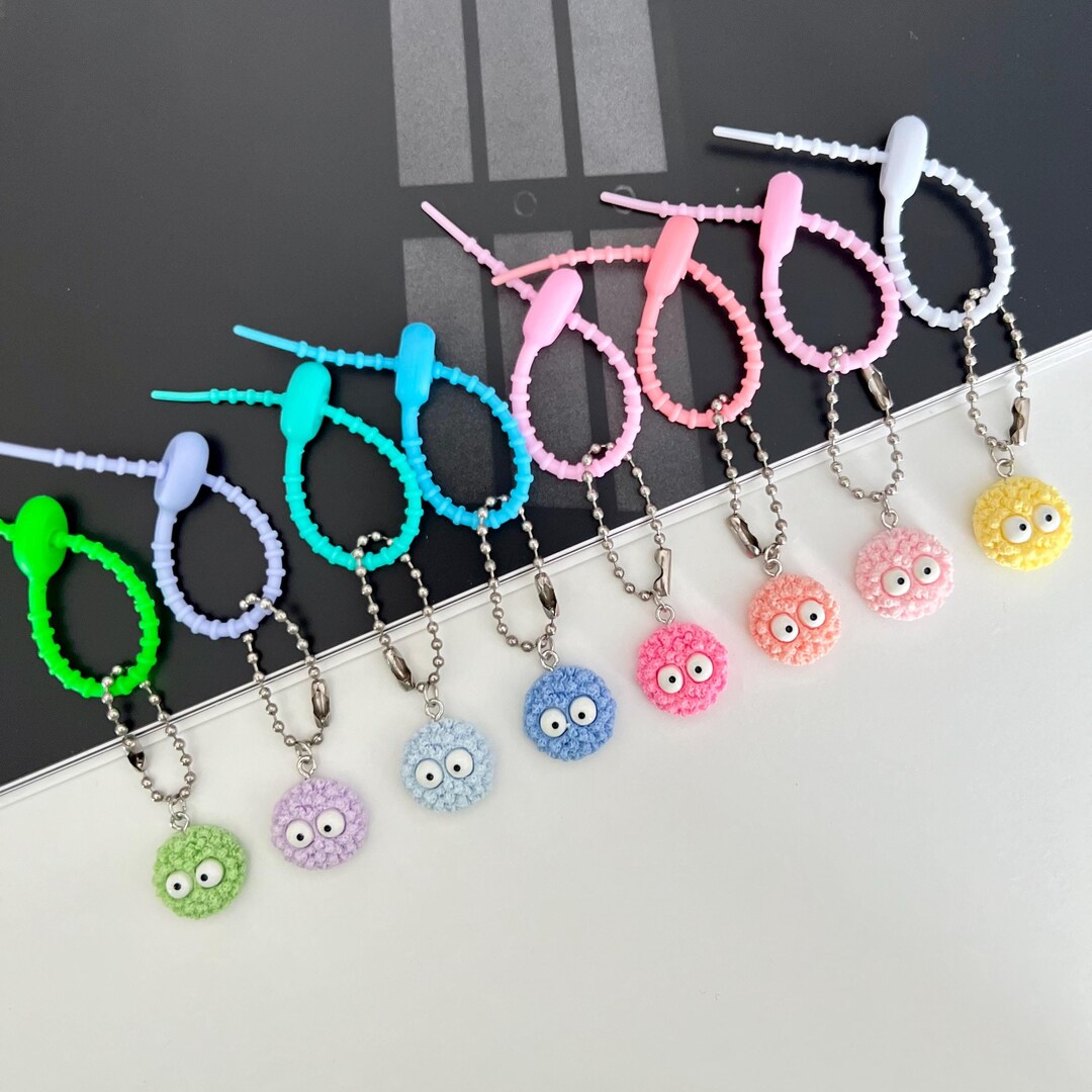 Handmade Colorful Susuwatari Keychain | Cute Soot Sprite Accessory ...