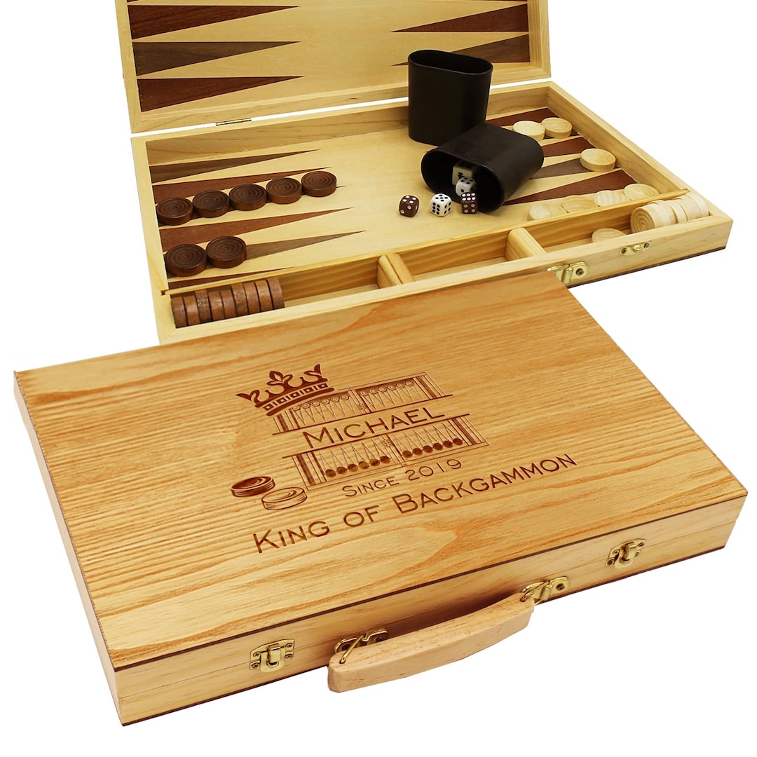 Backgammon Set Custom, Wooden Backgammon, Personalized Backgammon Set ...